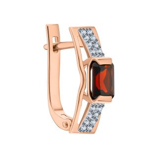 Золотая серьга с гранатом и фианитами SUNLIGHT 094899_25_01_005_0009 ...