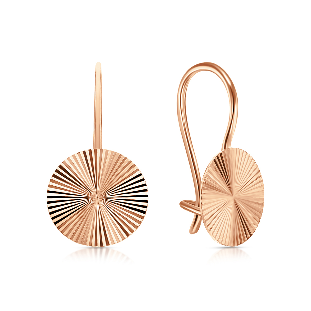 Золотые серьги МОСКОВСКИЙ ЦЕПЕВЯЗАЛЬНЫЙ ЗАВОД 08-62-0120-00*: розовое ...