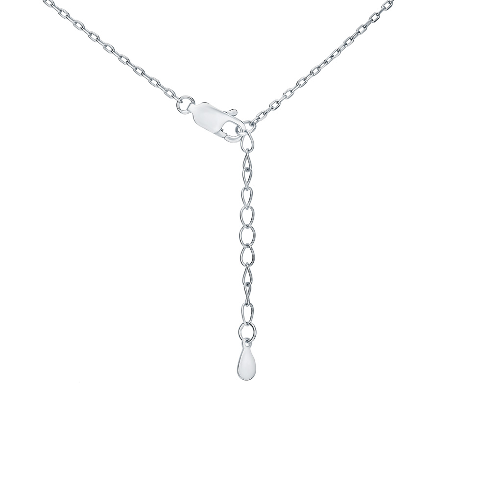 Серебряное шейное украшение с алпанитом SUNLIGHT S62716-H9W-01: белое ...