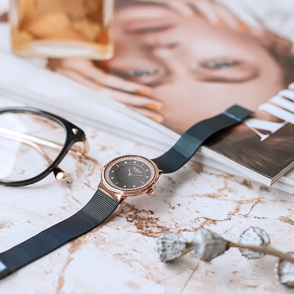 Часы женские 33 ELEMENT 33 ELEMENT 331710: сталь, австрийские кристаллы ...