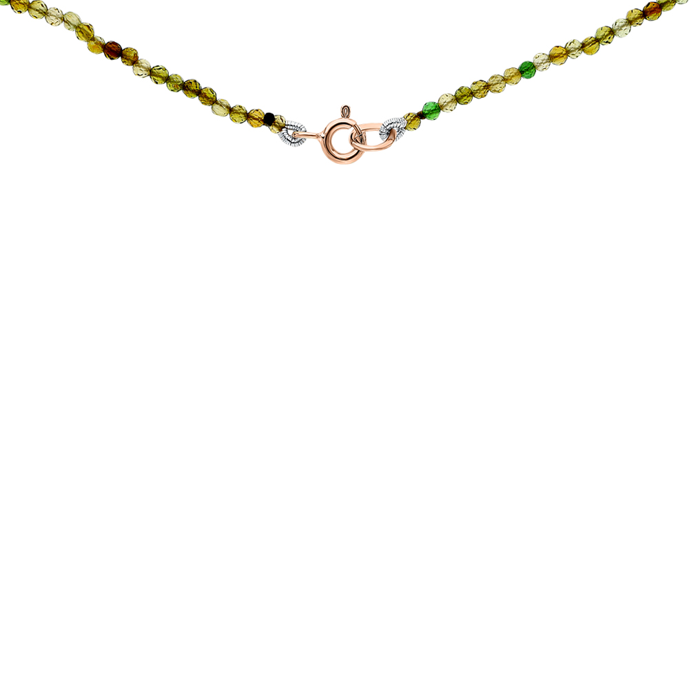 Золотое шейное украшение с турмалинами природными МОСКОВСКИЙ ...