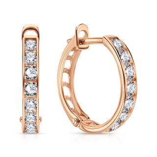 Золотые серьги с фианитами МОСКОВСКИЙ ЦЕПЕВЯЗАЛЬНЫЙ ЗАВОД 04-62-0418-5 ...